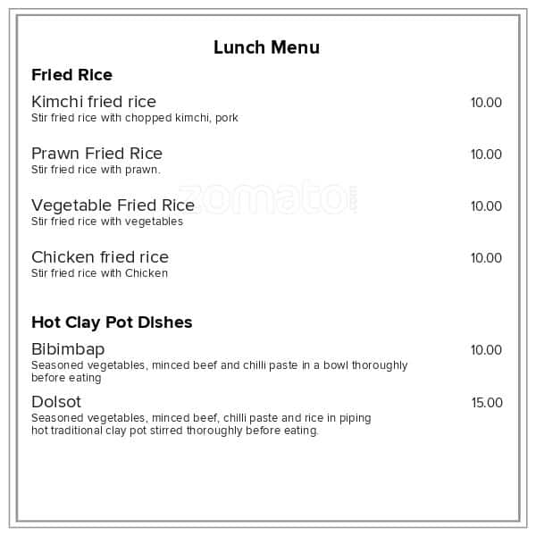 Menu at Miga Korean BBQ & Japanese, Dunedin, 4 Hanover St opposite the ...