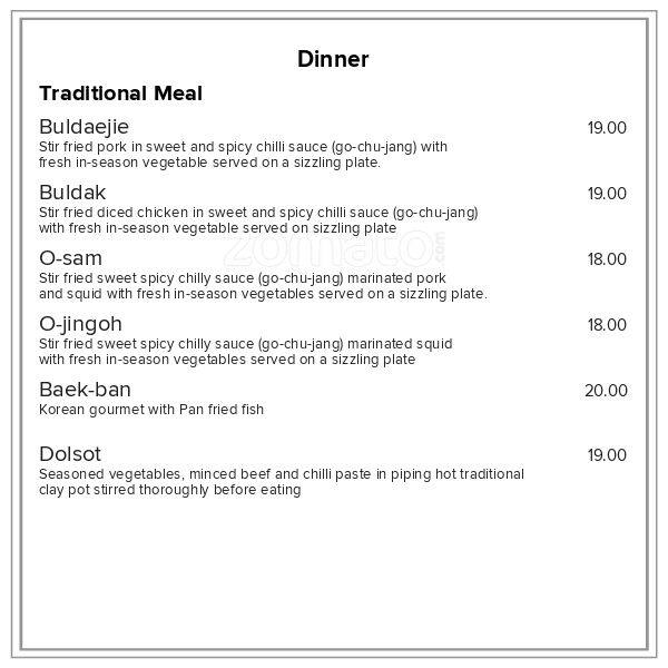 Menu at Miga Korean BBQ & Japanese, Dunedin, 4 Hanover St opposite the ...