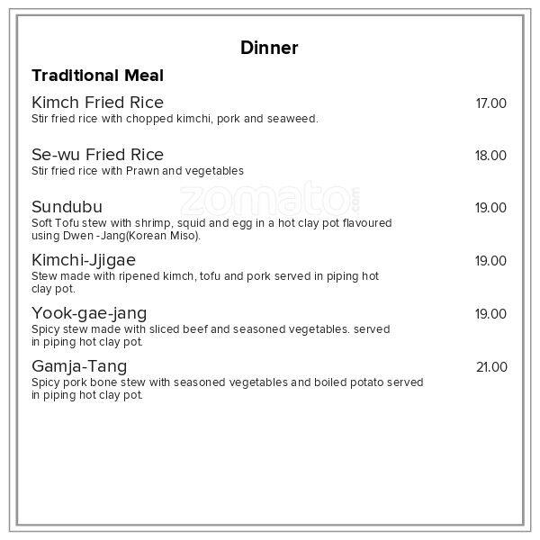 Menu at Miga Korean BBQ & Japanese, Dunedin, 4 Hanover St opposite the ...