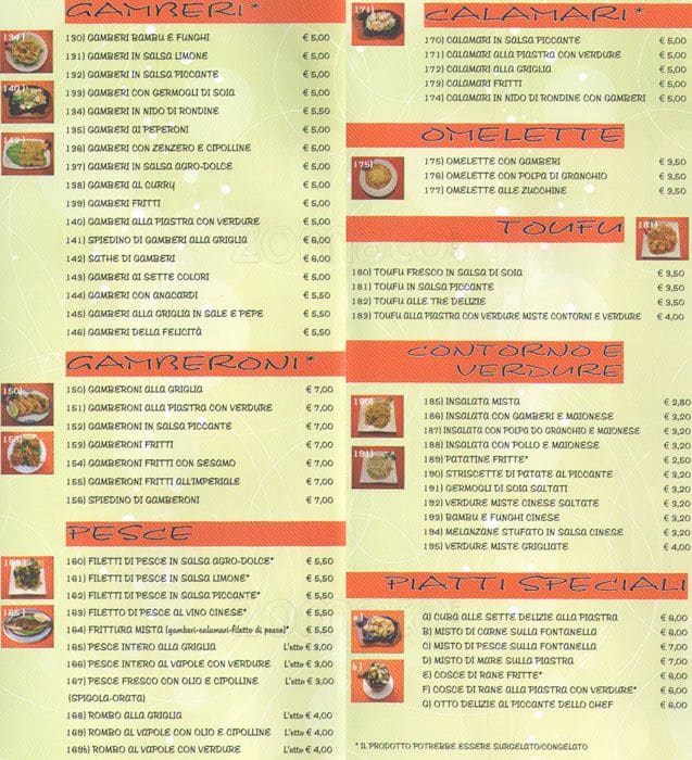 Menu at Il Vigneto restaurant, Rome, Piazza Capri