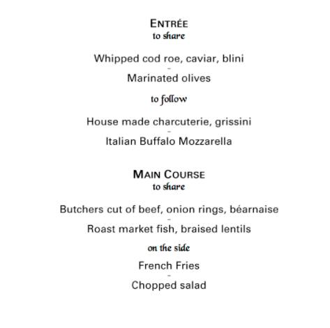 Menu at The European pub & bar, Melbourne