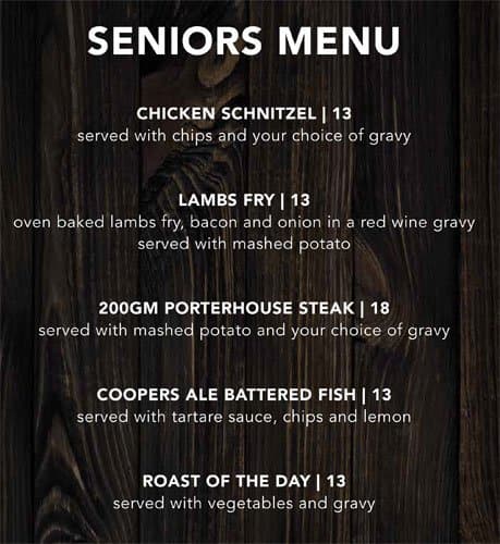 Menu at Arkaba Hotel pub & bar, Fullarton, 150 Glen Osmond Rd