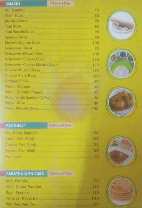 Menu at Radha Krishna Pure Veg, Pune, Survey 49/1/2B