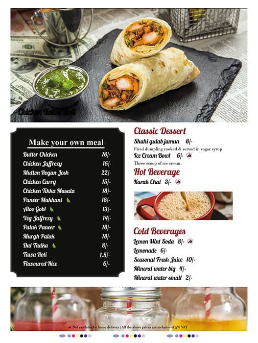 Menu at Biryani Express restaurant, Dubai, The Pavilion