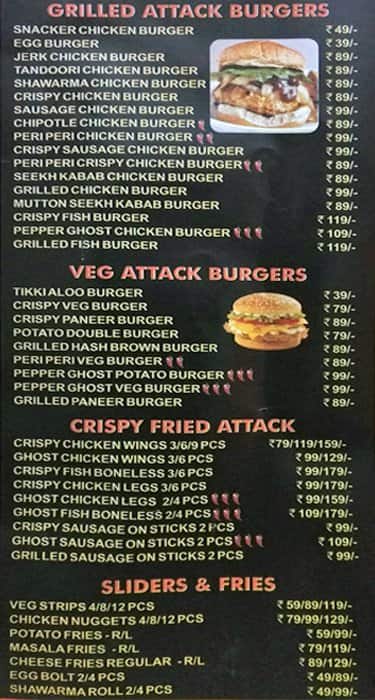 Menu at Grill Box, Delhi