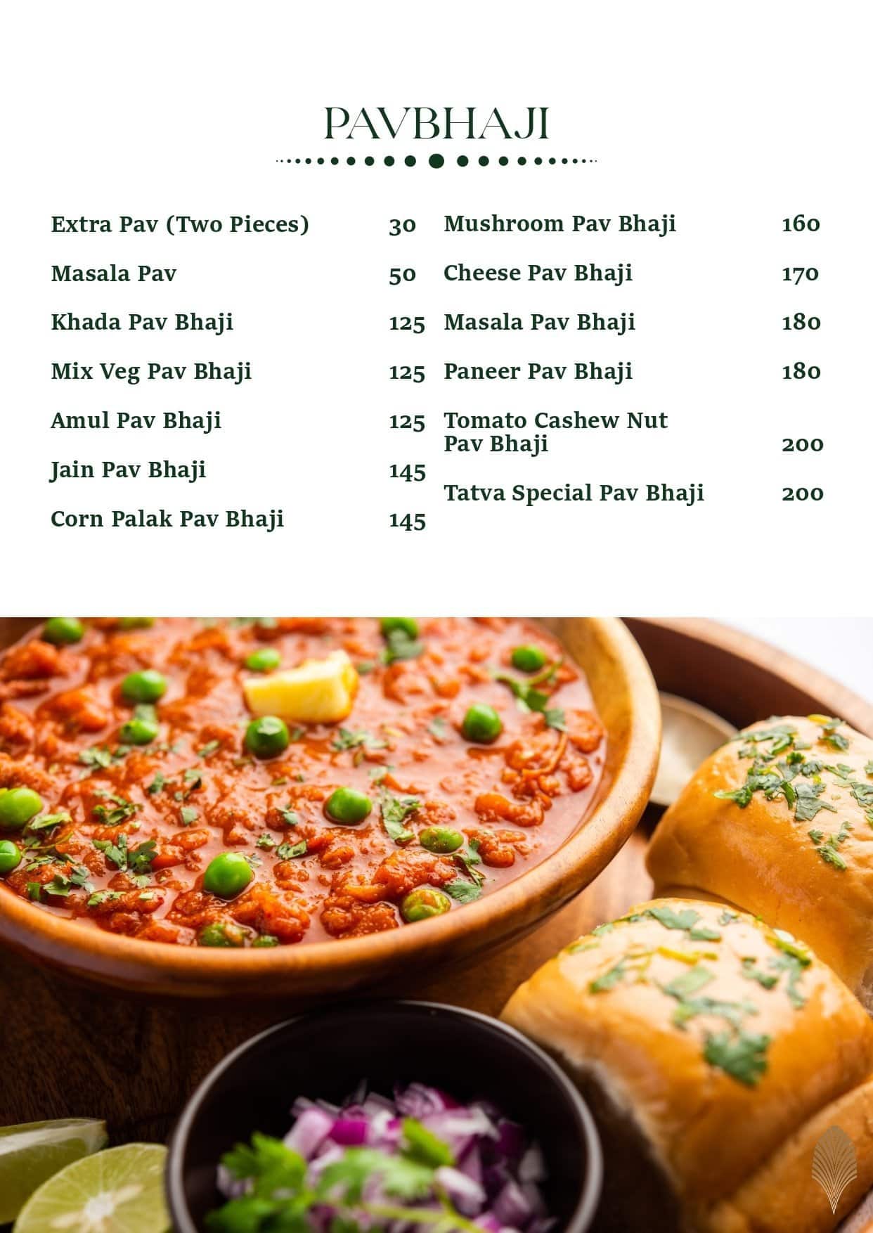 Menu at Tatva The vegetarian kitchen, Pune, Wakad