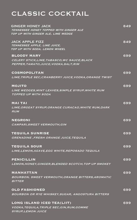 Menu at The House of Celeste, Gurugram