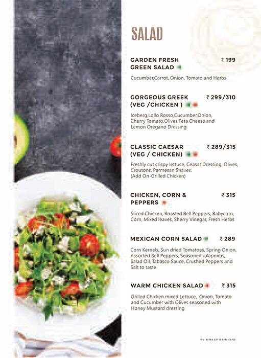 Menu at Indie Kulture, Patna