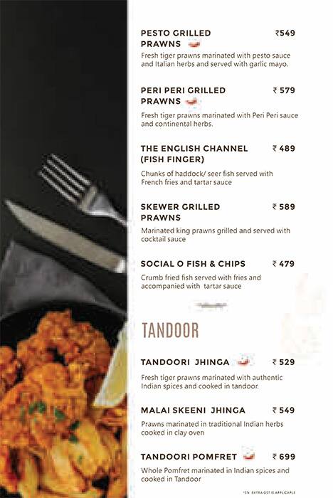 Menu at Indie Kulture, Patna