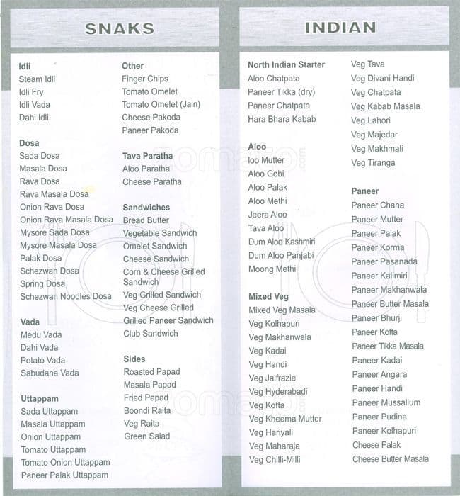 Raja Refreshments Menu, Menu for Raja Refreshments, Girgaum, Mumbai ...