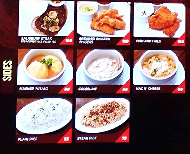 Menu at Slice n' Dice steakhouse, Makati, Third Floor