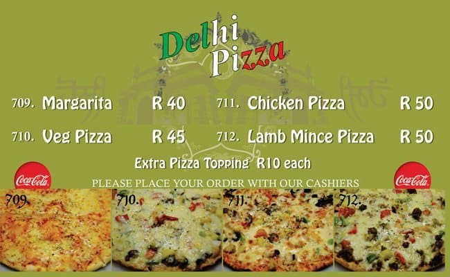 Menu at Eastern Food Bazaar restaurant, Cape Town