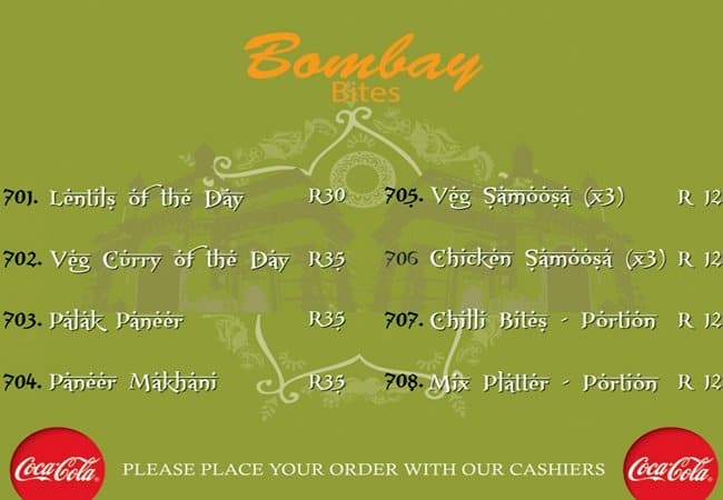 Eastern Food Bazaar Menu, Menu for Eastern Food Bazaar, CBD, Cape Town ...