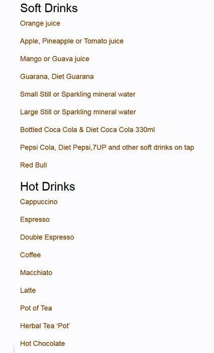 Menu at Rodizio Rico pub & bar, Birmingham, 207 Wharfside St