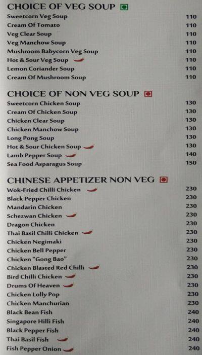 Menu at Hotel Savoy, Chennai, V67G+JFH