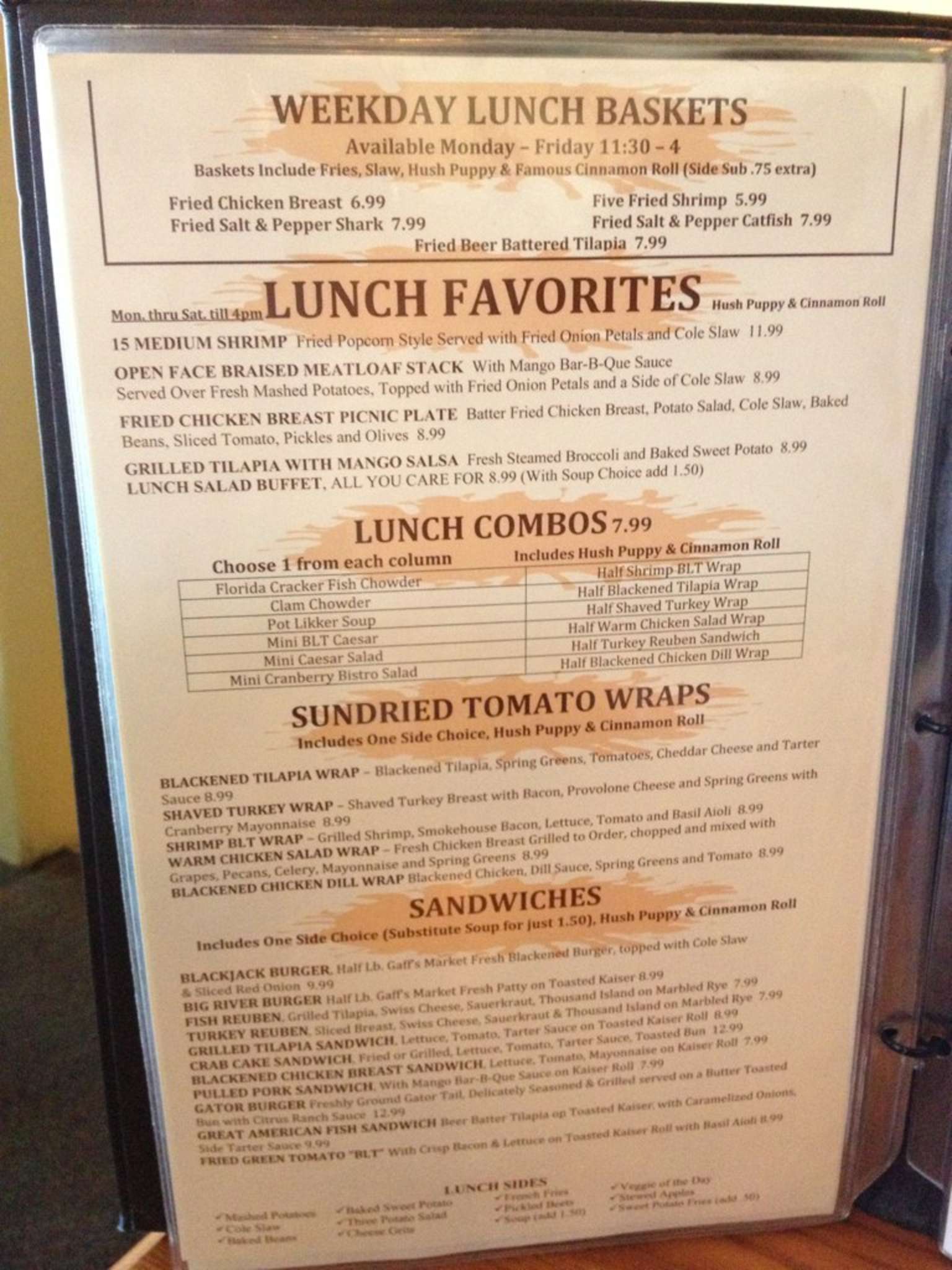 Menu At Aunt Catfish s Restaurant Port Orange menu-at-aunt-catfish-s-restaurant-port-orange