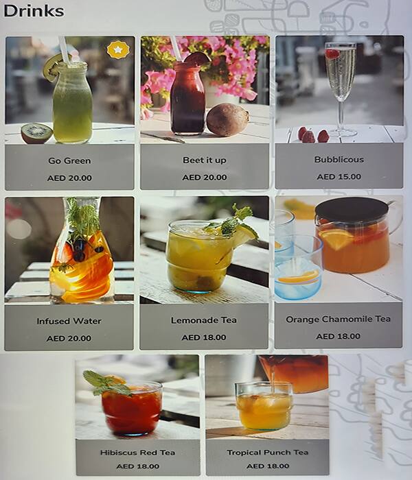 Menu at The Workshop Dubai cafe, Dubai, 23 B Street