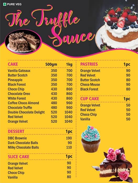 Menu of The Truffle Sauce, Rajarajeshwari Nagar, Bangalore