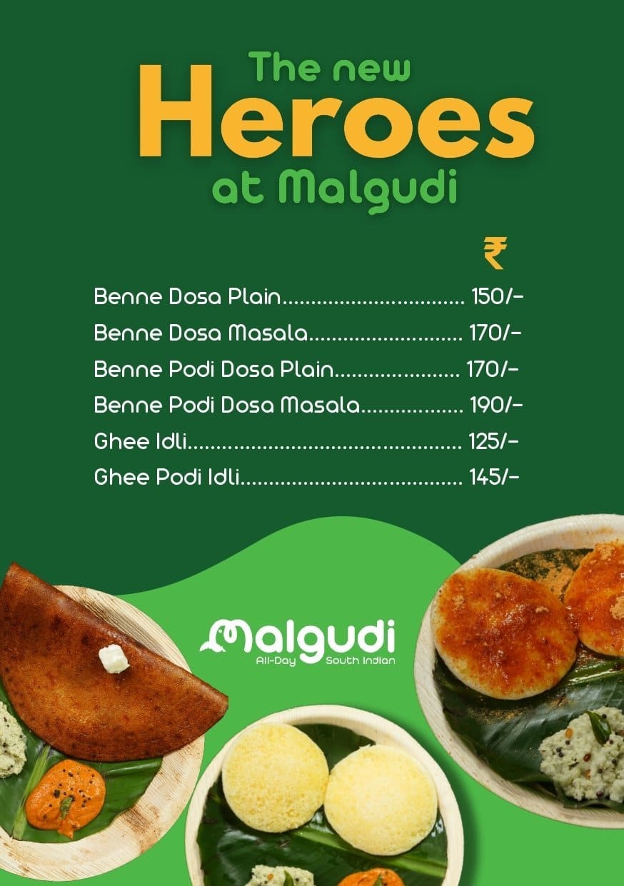 Menu of Malgudi, Wakad, Pune