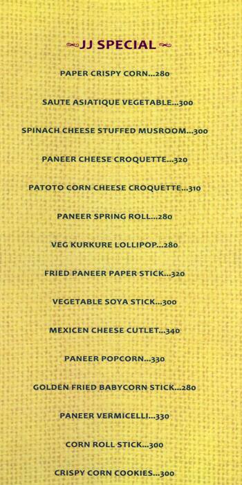 Menu at Jaipur Jungle, Jaipur, B-12