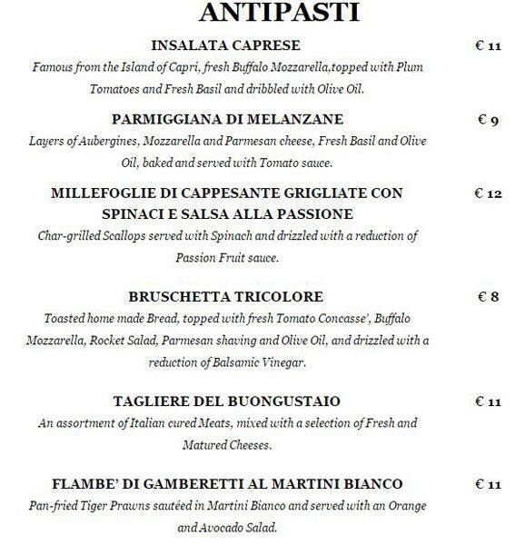 Manifesto a Dublin: Foto del Menu con Prezzi - Zomato Irlanda