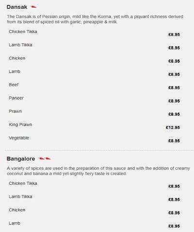 Menu at The Naz Takeaway restaurant, Eccles