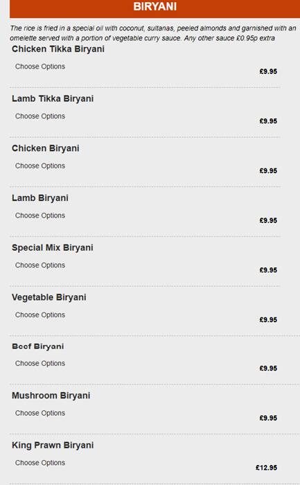 Menu at The Naz Takeaway restaurant, Eccles