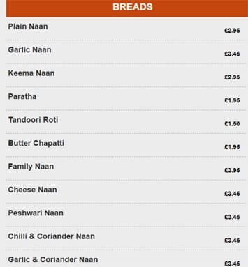 Menu at The Naz Takeaway restaurant, Eccles