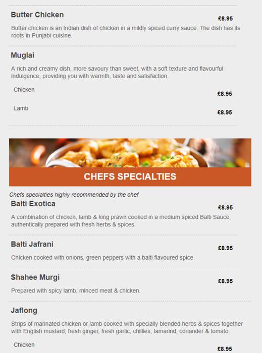 Menu at The Naz Takeaway restaurant, Eccles