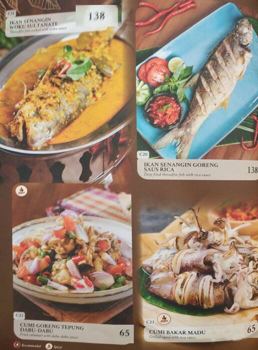 Menu at Mantra restaurant, South Jakarta, RT.1/RW.16