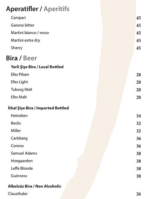 Menu at Orange Southern Mediterranean Grill - İstanbul Marriott Hotel ...