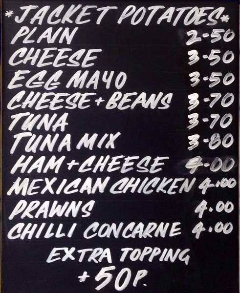 Menu at The Munch Box fast food, Twickenham, 38 London Rd