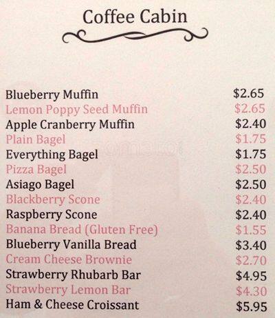 Menu at Topside Coffee Cabin cafe, Steilacoom, 215 Wilkes St Suite 102