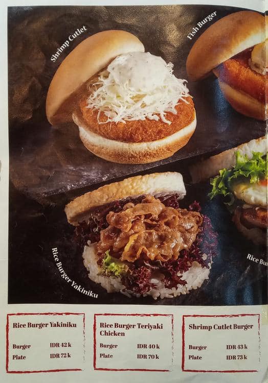 Menu at Mos Cafe, South Jakarta, Jalan Melawai Raya N0.29