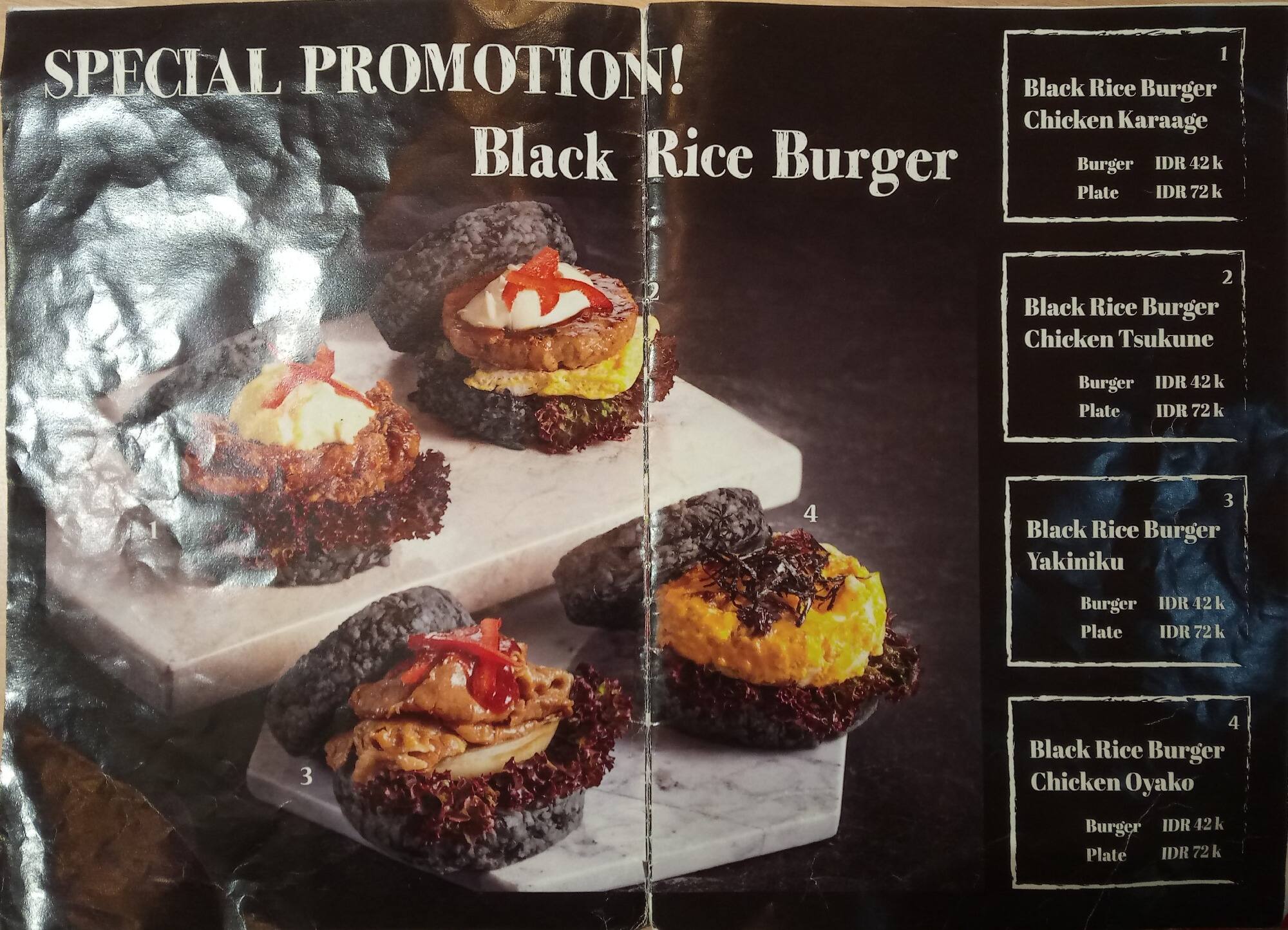 Menu at Mos Cafe, South Jakarta, Jalan Melawai Raya N0.29