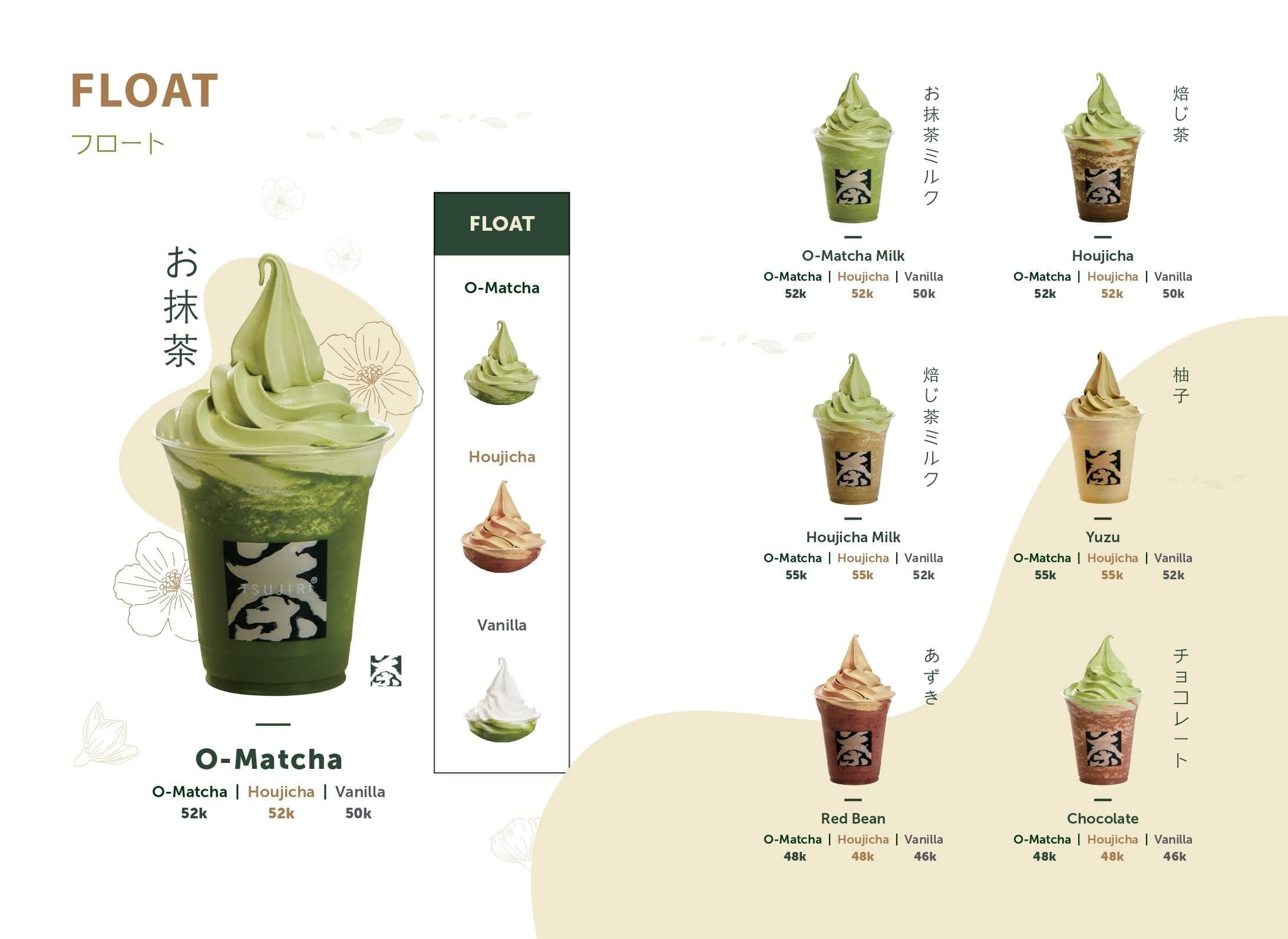 Menu at TSUJIRI Tea House cafe, Jakarta, Lippo Mall Puri @ The St. Moritz
