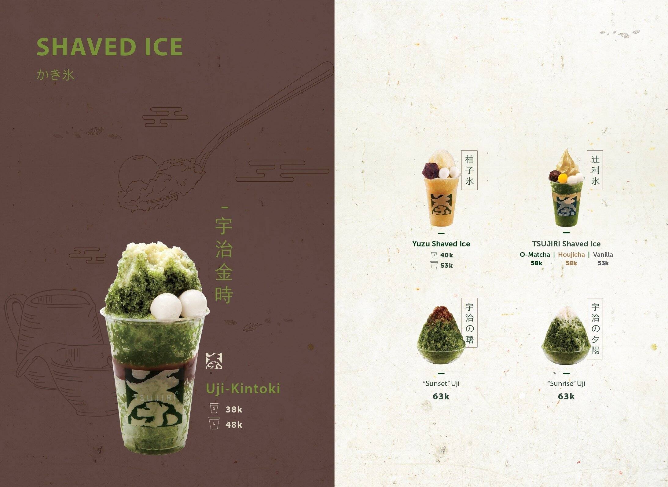 Menu at TSUJIRI Tea House cafe, Jakarta, Lippo Mall Puri @ The St. Moritz