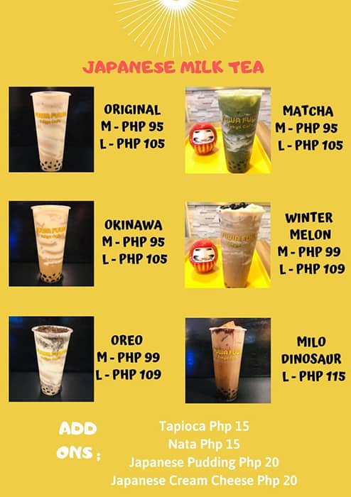 Menu at Fuwa Fuwa Cafe, Parañaque, Aguirre