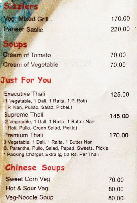 Menu of Deviram Sweets & Food Plaza, Tajganj, Agra