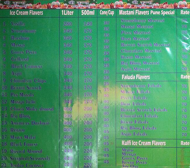 Darshan Ice Cream Menu, Menu for Darshan Ice Cream, Vasant Vihar, Thane ...