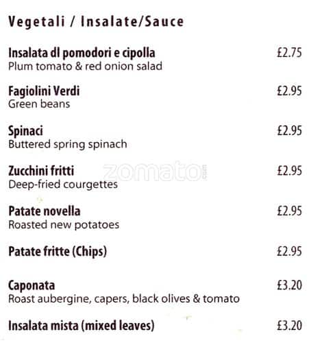 Menu at Ferraris Italian Restaurant Bexley, Bexley, 2 Bexley High St