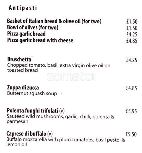 Menu at Ferraris Italian Restaurant Bexley, Bexley, 2 Bexley High St