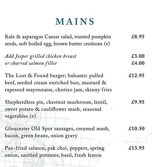 Menu at The Lost & Found Birmingham pub & bar, Birmingham