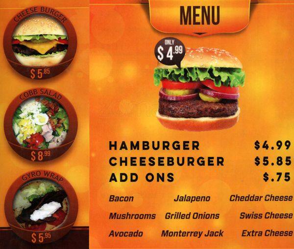 Menu at The Water Tank pub & bar, Austin