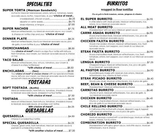 Super Torta Menu, Menu for Super Torta, Woodstock, Portland ...