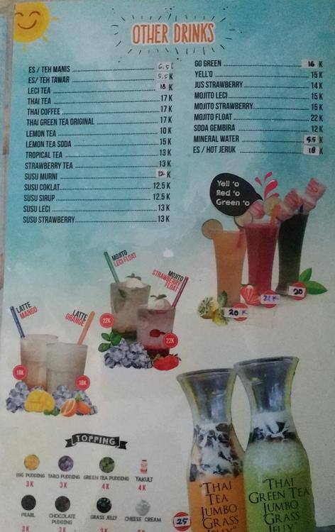 Menu at Roti Bakar 543 restaurant, Tangerang