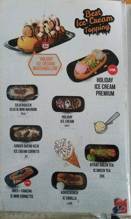 Menu at Roti Bakar 543 restaurant, Tangerang