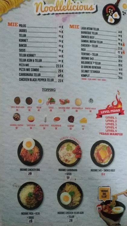 Menu at Roti Bakar 543 restaurant, Tangerang