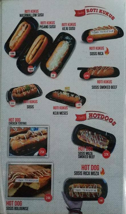 Menu at Roti Bakar 543 restaurant, Tangerang