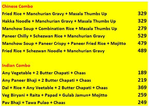 Menu of The Bombay Crave, Mira Road, Mumbai